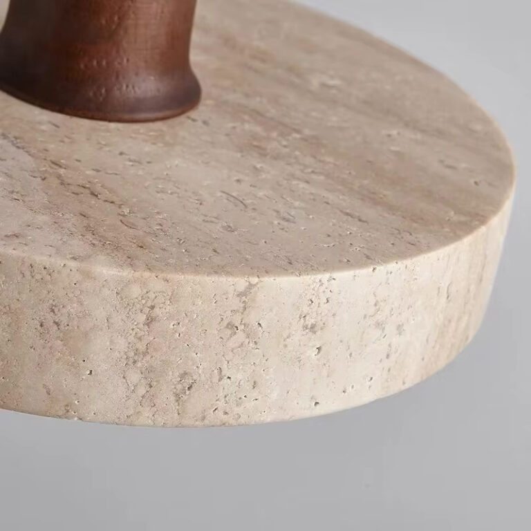 Suspension luminaire design en pierre travertin - Luminaire Design
